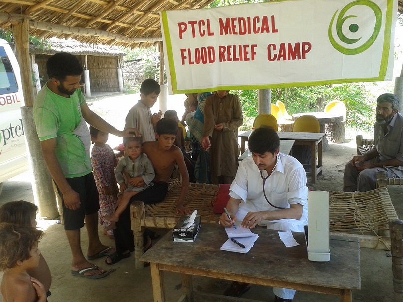 PTCL sets up medical camps in flood hit areas